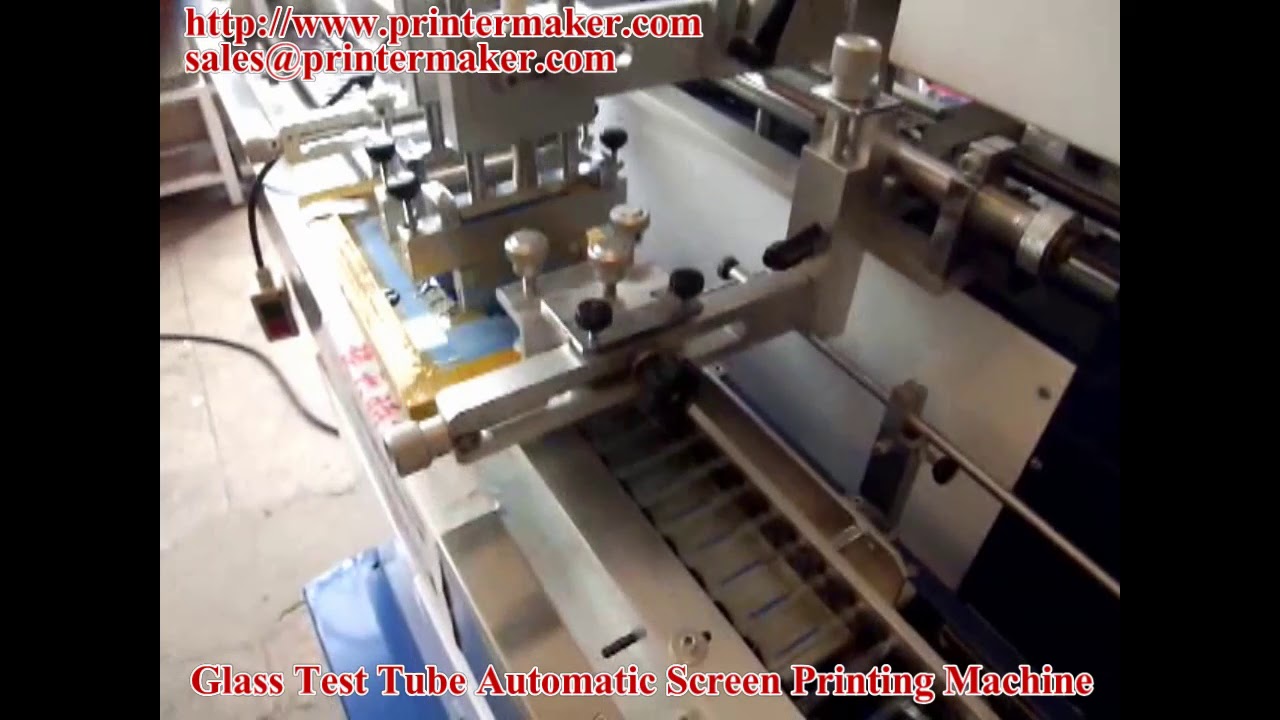 Glass Test Tube Automatic Screen Printing Machine - YouTube