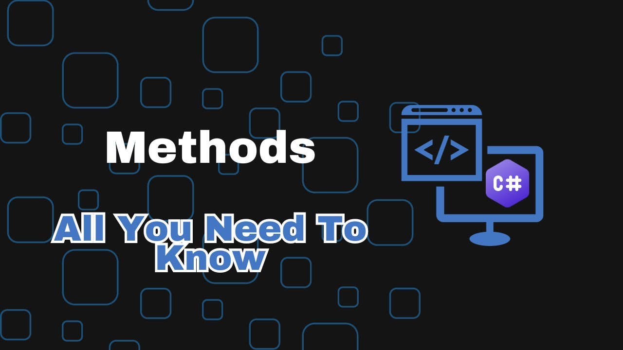 Methods In C Parameters Arguments Return Values And More Youtube 6746