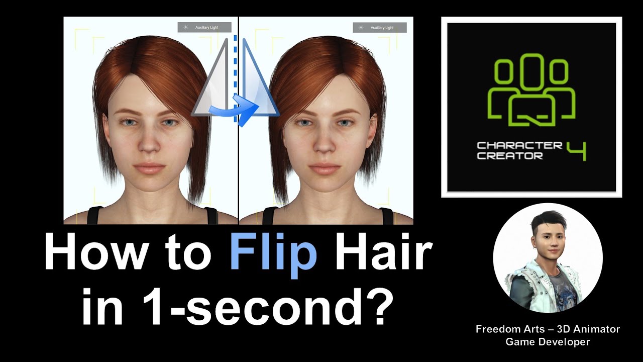 How To Flip Cc4 Hairstyle Character Creator 4 Tutorial Youtube