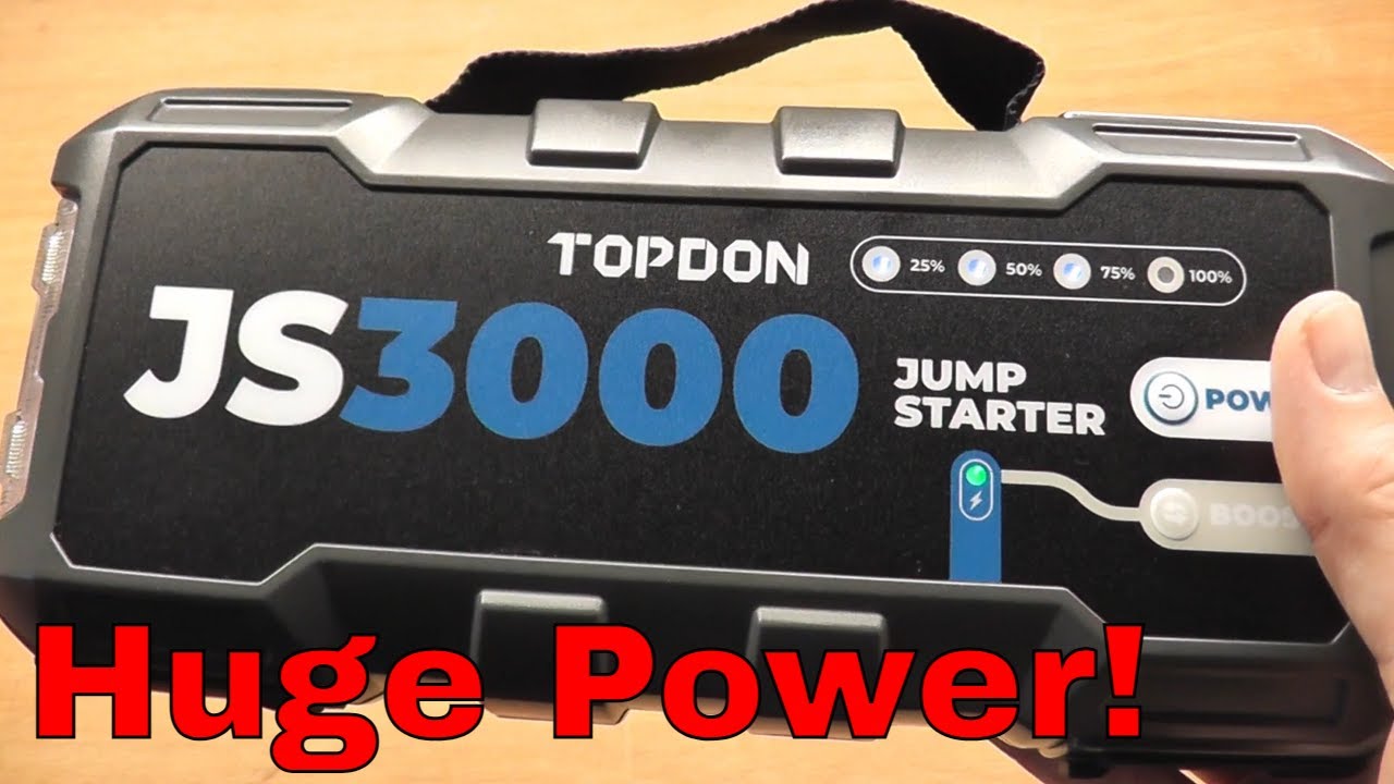 TOPDON JS3000 Jump surge 3000 - Best battery jump pack ? - YouTube