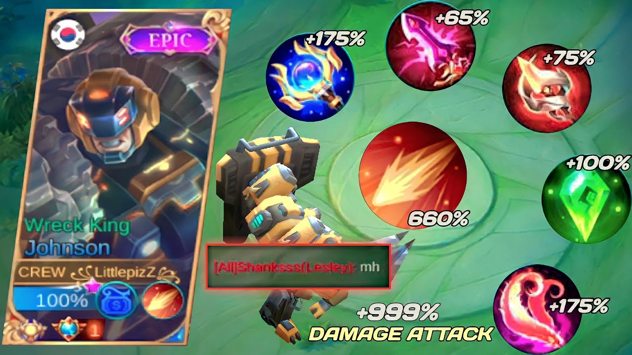MAGE JOHNSON 999% FULL DAMAGE ATTACK BUILD FOR LATE GAME ON RANKED! 🔥 ...