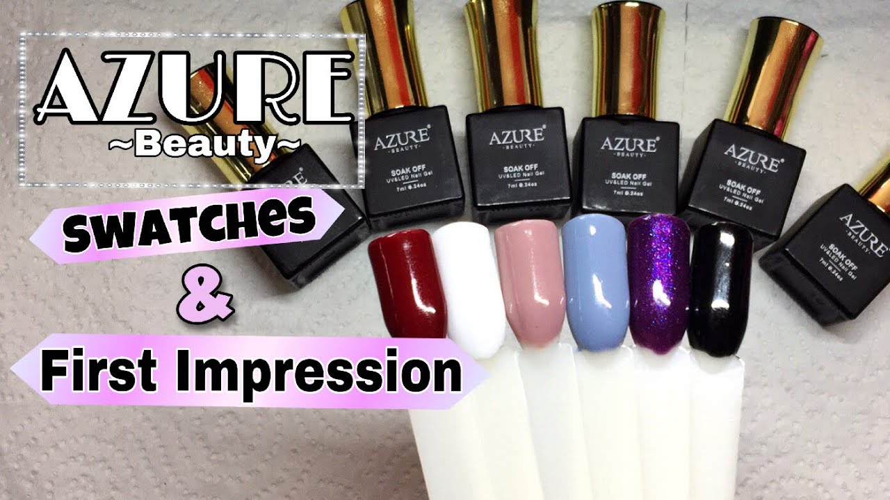 Azure Beauty Gel Polish Set Review Swatches and First Impression - YouTube