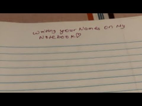 Writing your names on my notebook 📒 stop by and say hi 💕 - YouTube