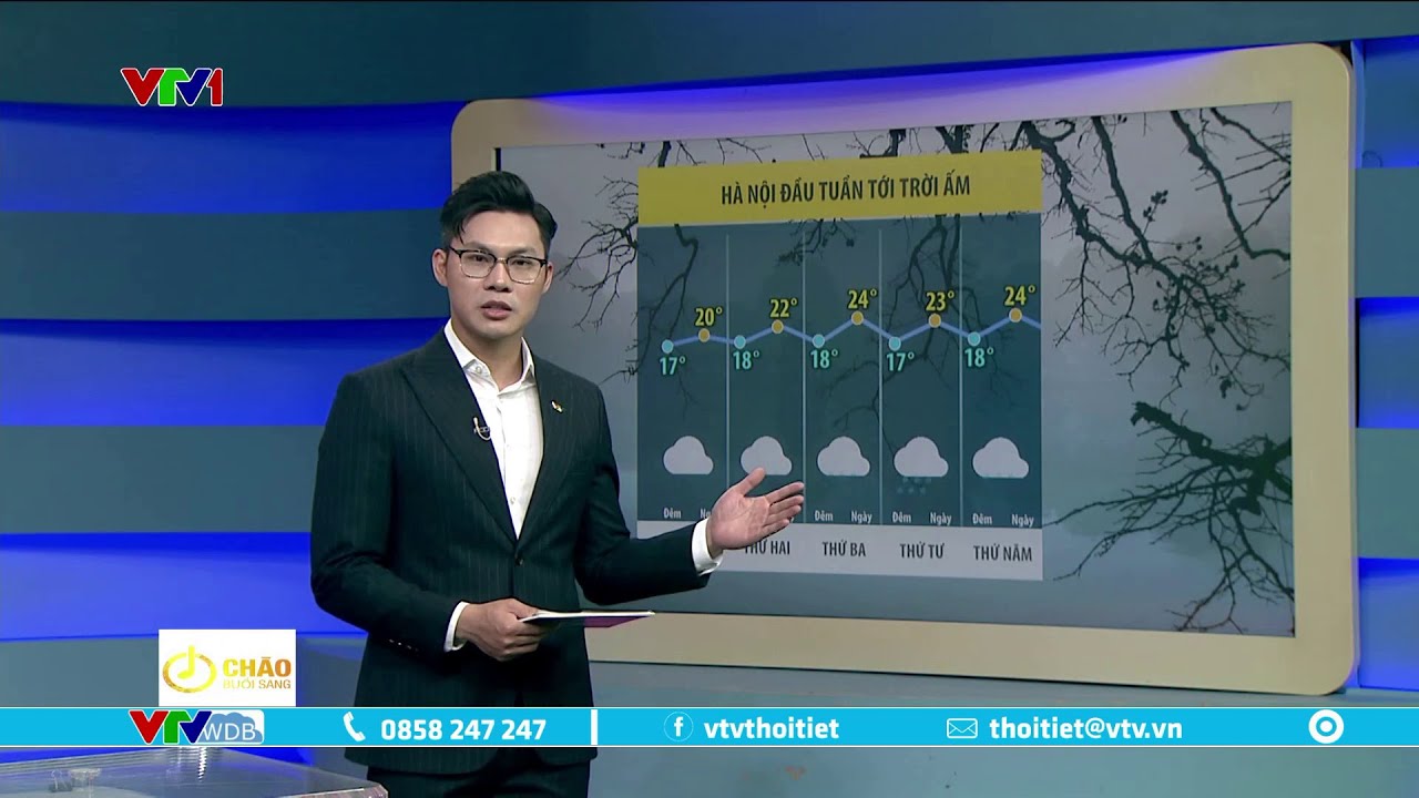 Dự báo thời tiết 6h15 - 13/01/2024 | Hà Nội đầu tuần tới trời ẩm ...