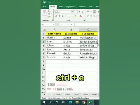 Merge two columns in Excel | Combine Two Column in Excel | Merge two ...