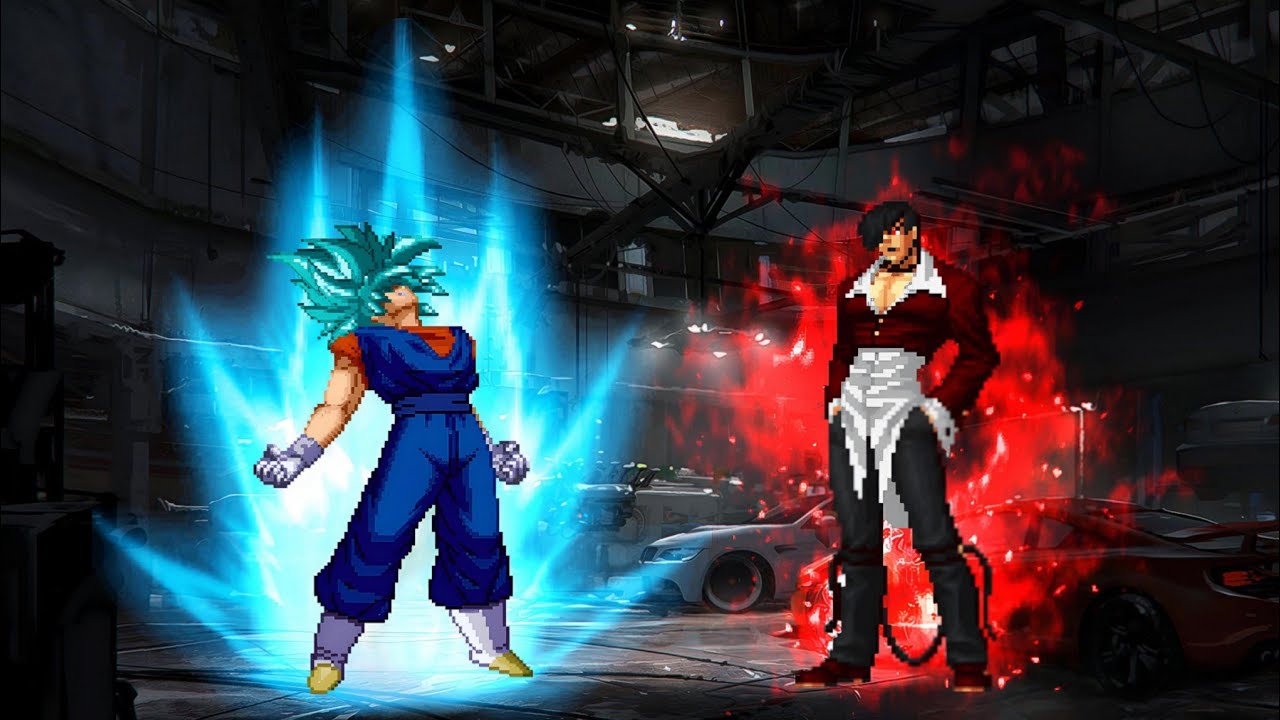 [DBZ vs KOF] Vegetto Blue vs Vulcan Iori - YouTube