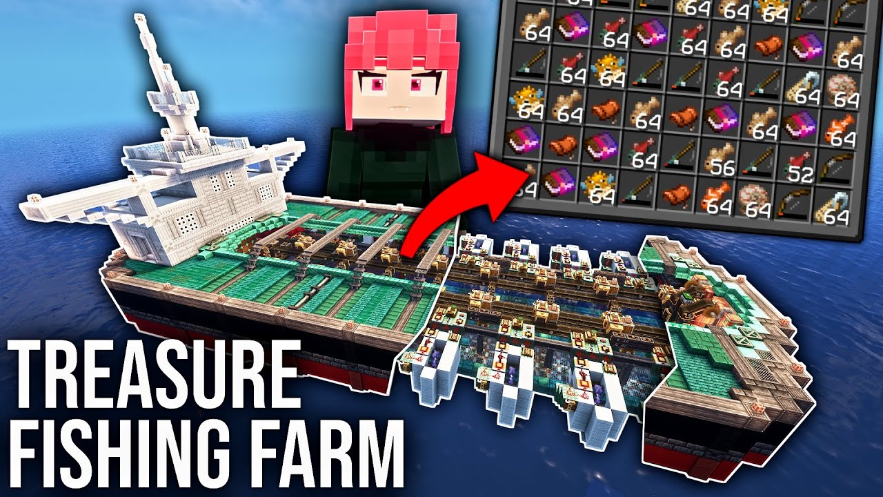 Building the Ultimate TREASURE Fishing Farm with Minecraft Create ...