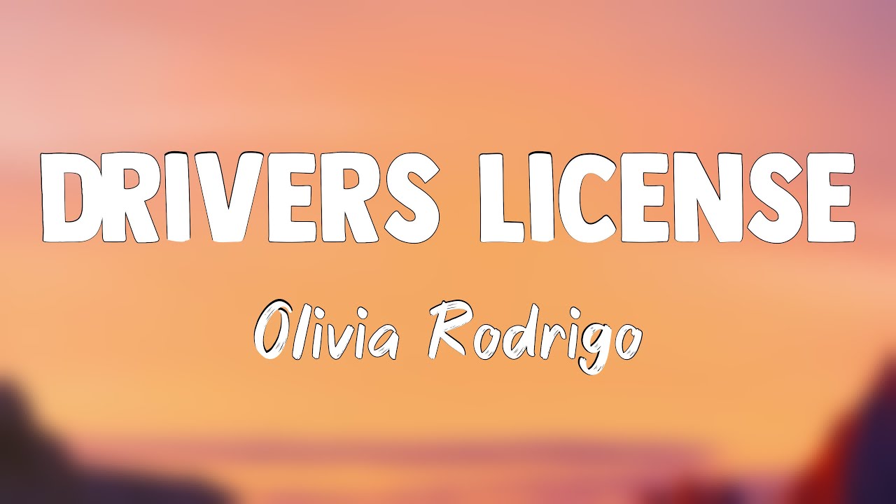 Drivers License - Olivia Rodrigo {Lyrics Video} 🪴 - YouTube