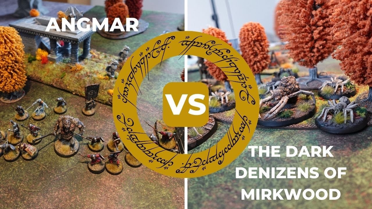 MESBG Battle Report - Angmar Vs The Dark Denizens of Mirkwood - YouTube