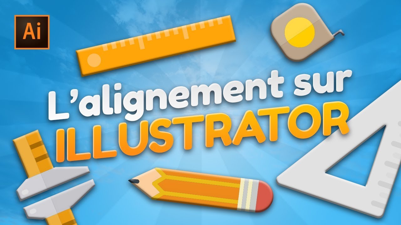 Comment aligner des objets sur Illustrator ? [TUTO] - YouTube