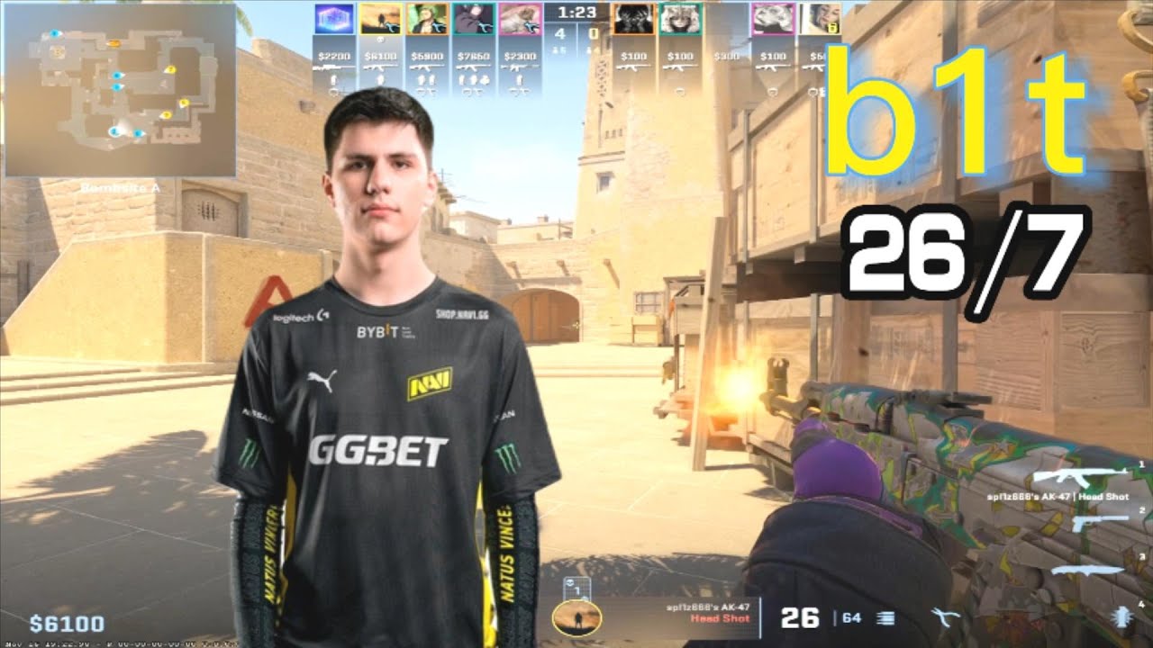 b1t CS2 MIRAGE POV （26/7）￨ 81%HS ￨ 4Triple Kills (CS2 FACEIT POV) Nov ...