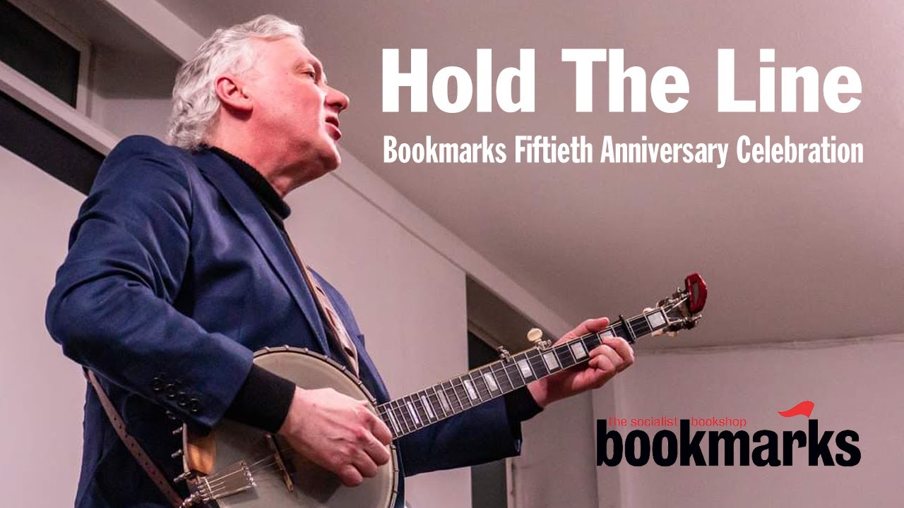 Hold the Line plus anti-fascist chants at the Bookmarks Fiftieth ...