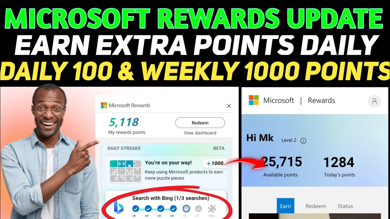 Microsoft Rewards Extra Points Add || Microsoft Rewards Today Update ...