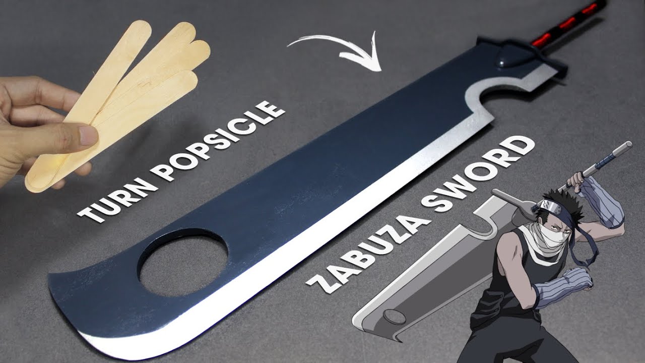 EASY DIY - Making my own Zabuza Ninja Sword using Popsicle Sticks ...
