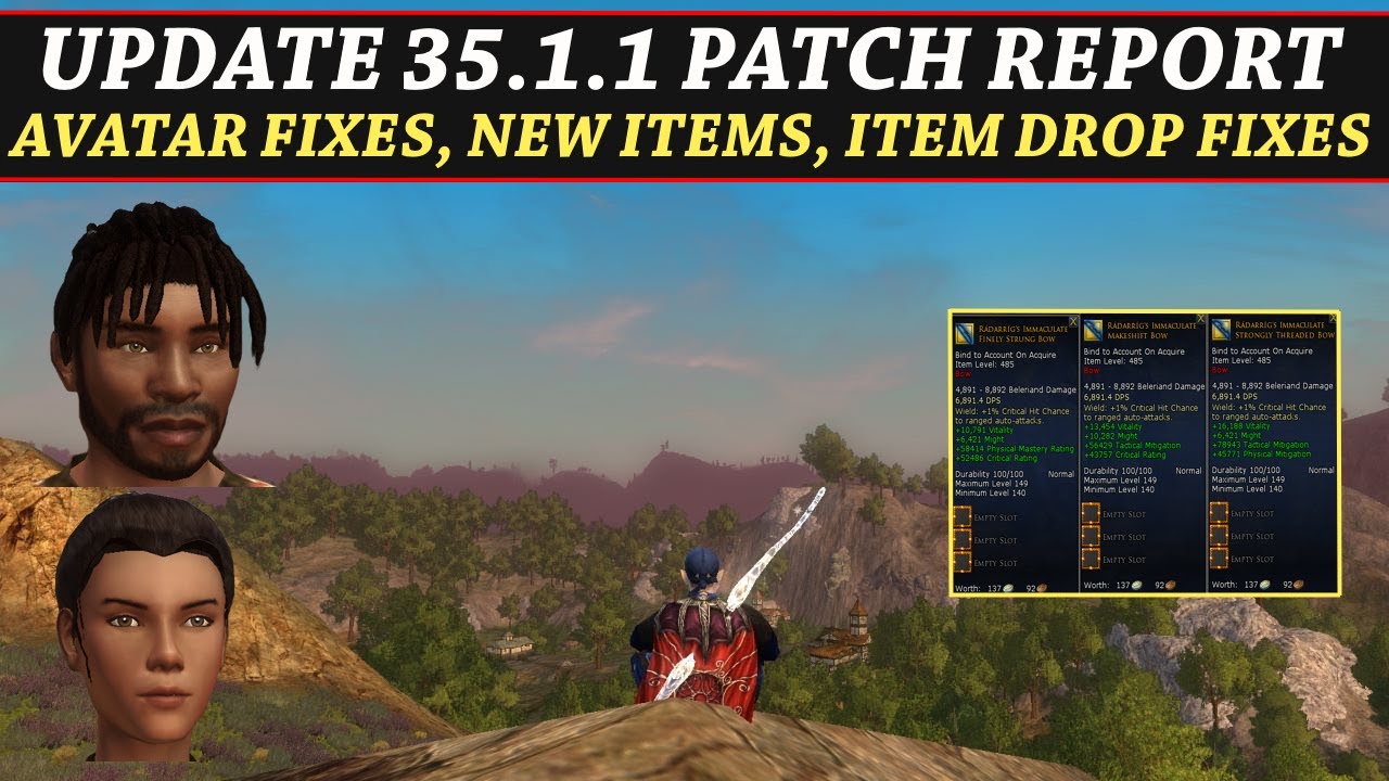 LOTRO: U35.1.1 Patch Report | Avatar Fixes, New Items, Item Drop Fixes ...