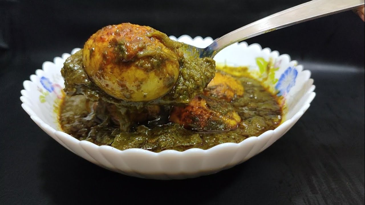 পালং শাক দিয়ে ডিম রেসিপি। Tasty Spinach Recipe || Egg palak curry ...