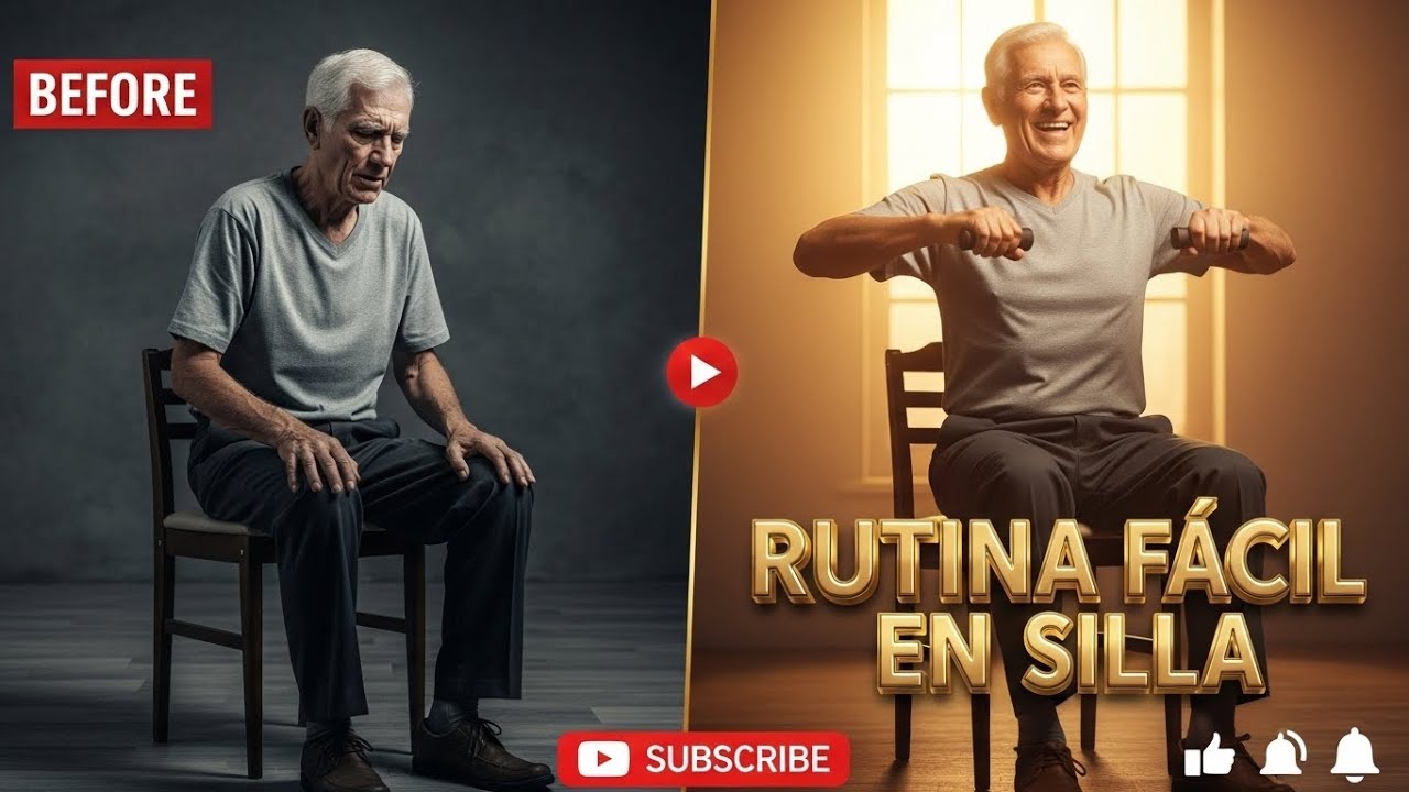 Los mejores ejercicios sentado para mayores rutina fácil segura fuerza ...