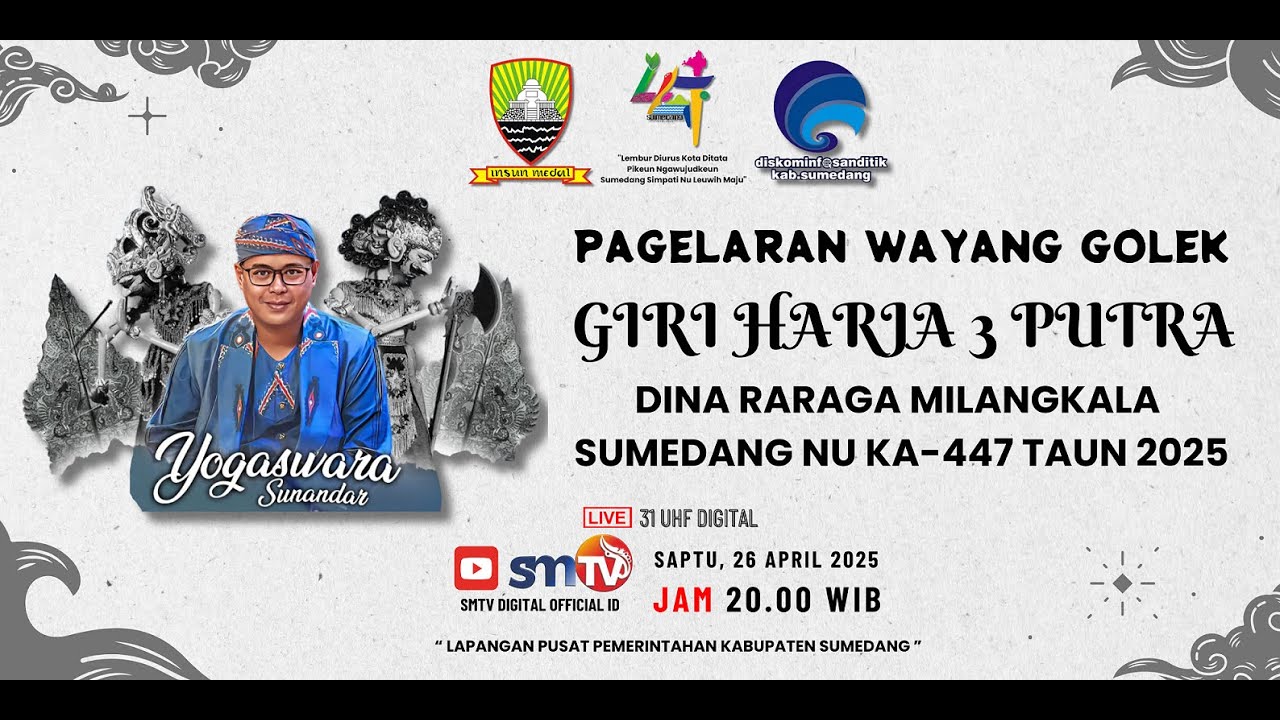 LIVE! WAYANG GOLEK | GIRI HARJA 3 PUTRA - YOGASWARA SUNANDAR | HARI ...
