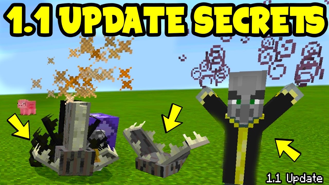 MCPE 1.1 SECRET ITEMS, FEATURES, EASTER EGGS! // The BEST Minecraft PE ...