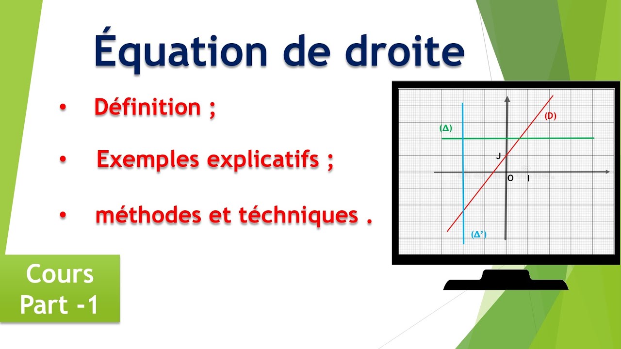 équation de droite : définition - 3ème . - YouTube