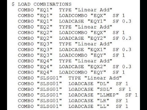 12 Correct the Load Combinations - YouTube