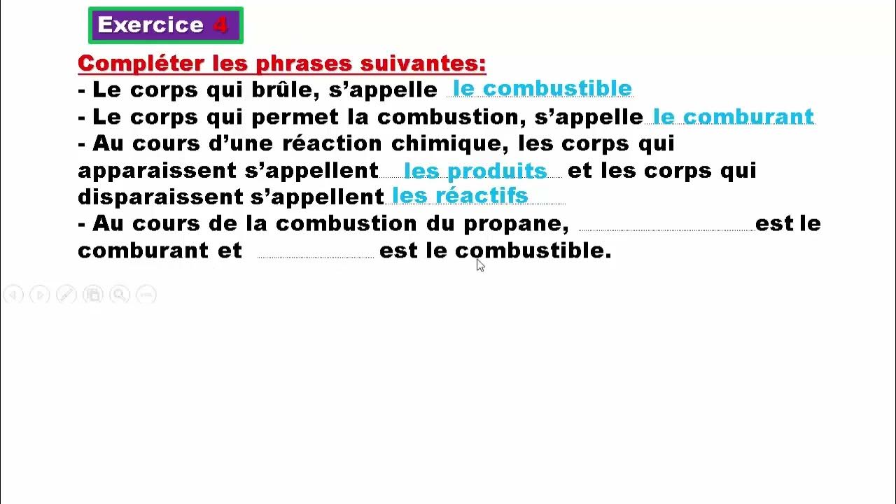 Exercice 4: Les combustions 2APIC - YouTube