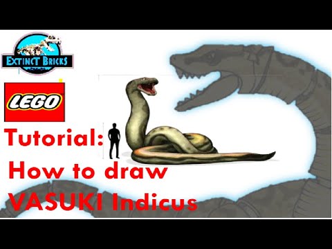 HOW TO DRAW LEGO VASUKI INDICUS THE LONGEST PREHISTORIC SNAKE EVER ...