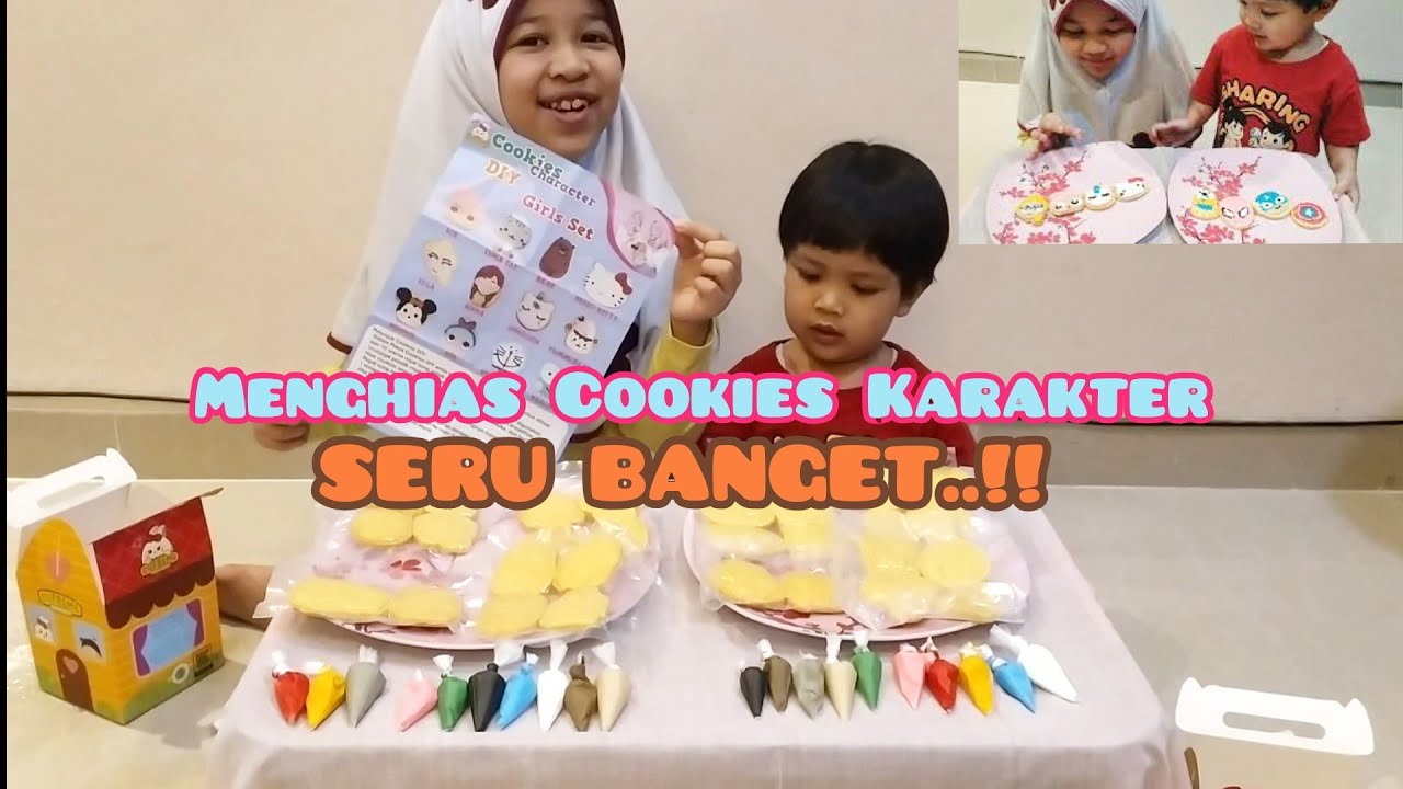 Menghias Cookies Karakter DIY Cookies - YouTube