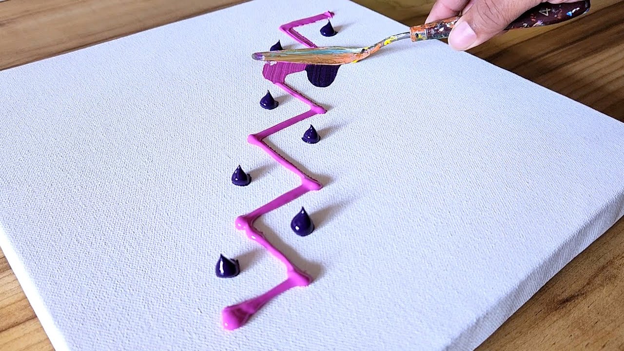 Easy Acrylic Painting Technique / Step By Step / Abstract Landscape ...