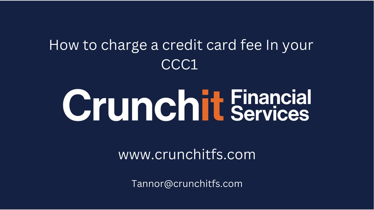 How to Post a Credit Card Fee Receipt in CCC1 - YouTube