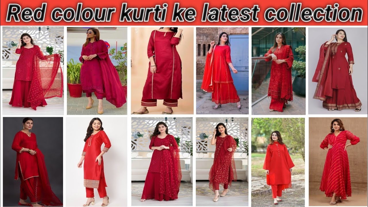 Beautiful Red Colour Punjabi Suit Design Ideas 2024| Dark red Colour ...