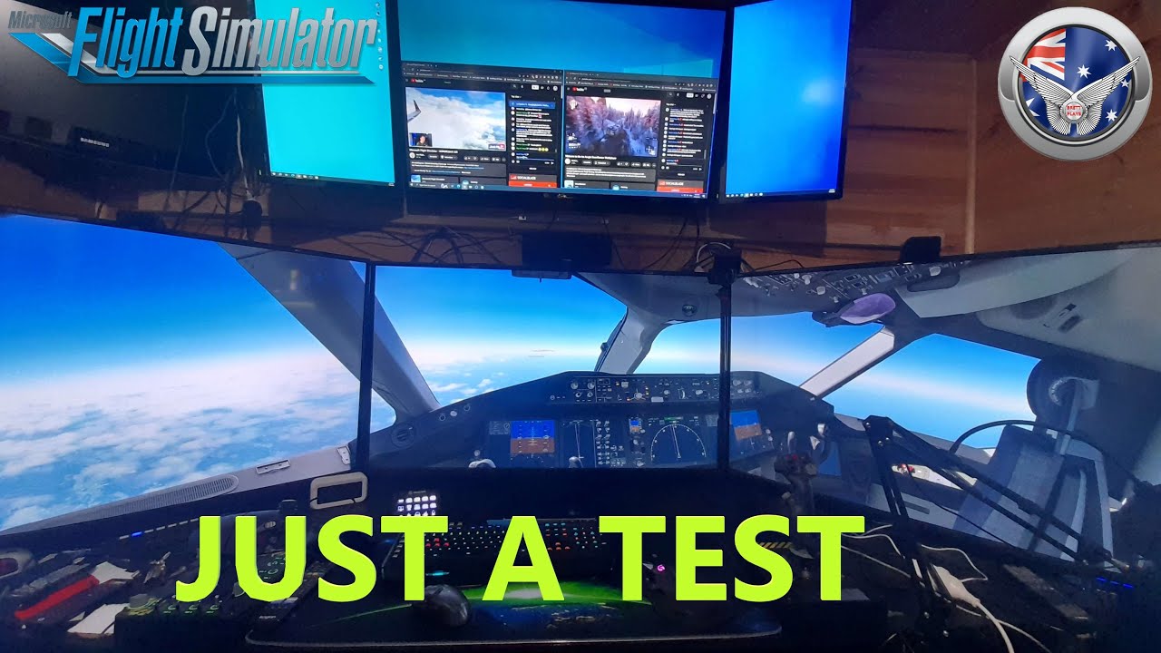 testing 3 screen Microsoft Flight Simulator and 2nd pc streaming setup ...
