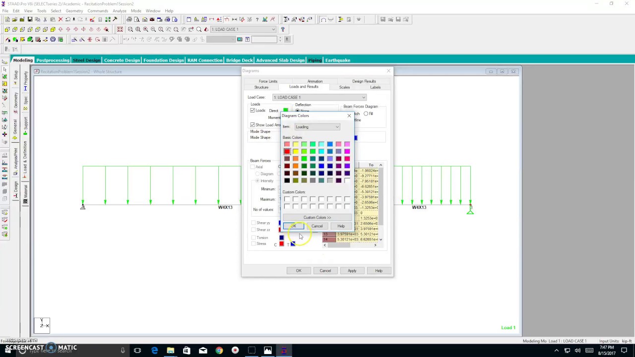 BEGINNER STAAD Pro: Supports and Load Combinations Part 2/4 - YouTube