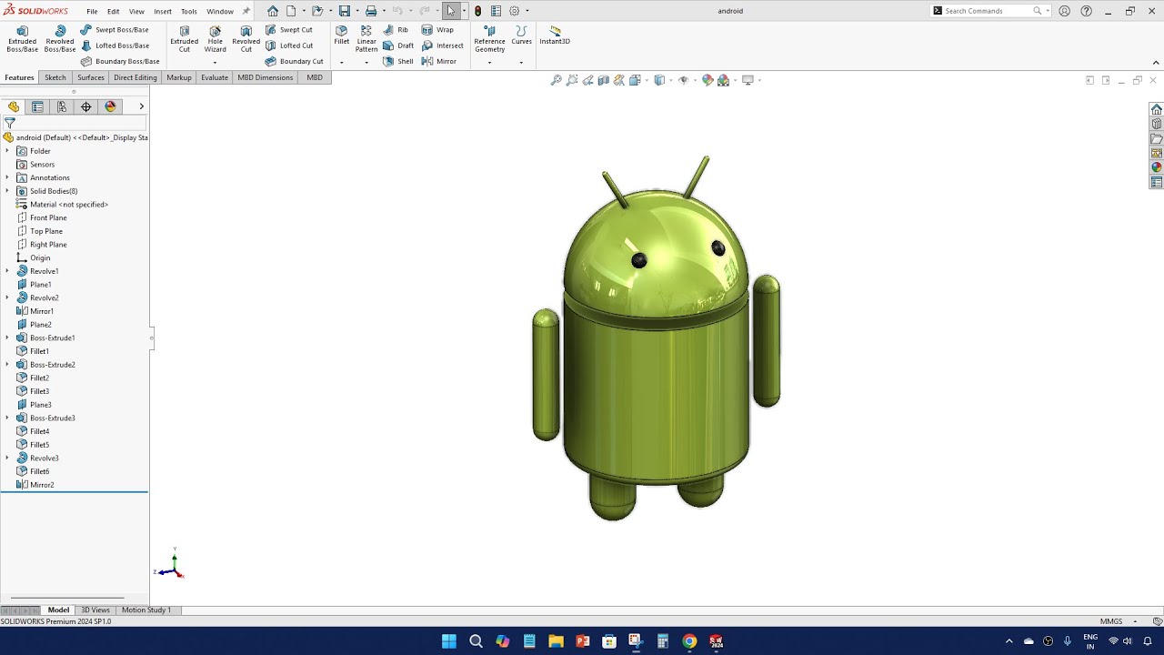 ANDROID 3D LOGO | SOLIDWORKS - YouTube