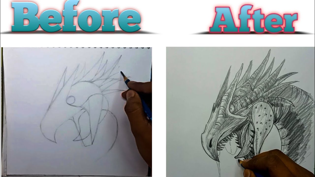 How to drow a Dragon🐲||#youtubeshorts#artist#drawing#sketch#trending#viral#dragonball#posca ...