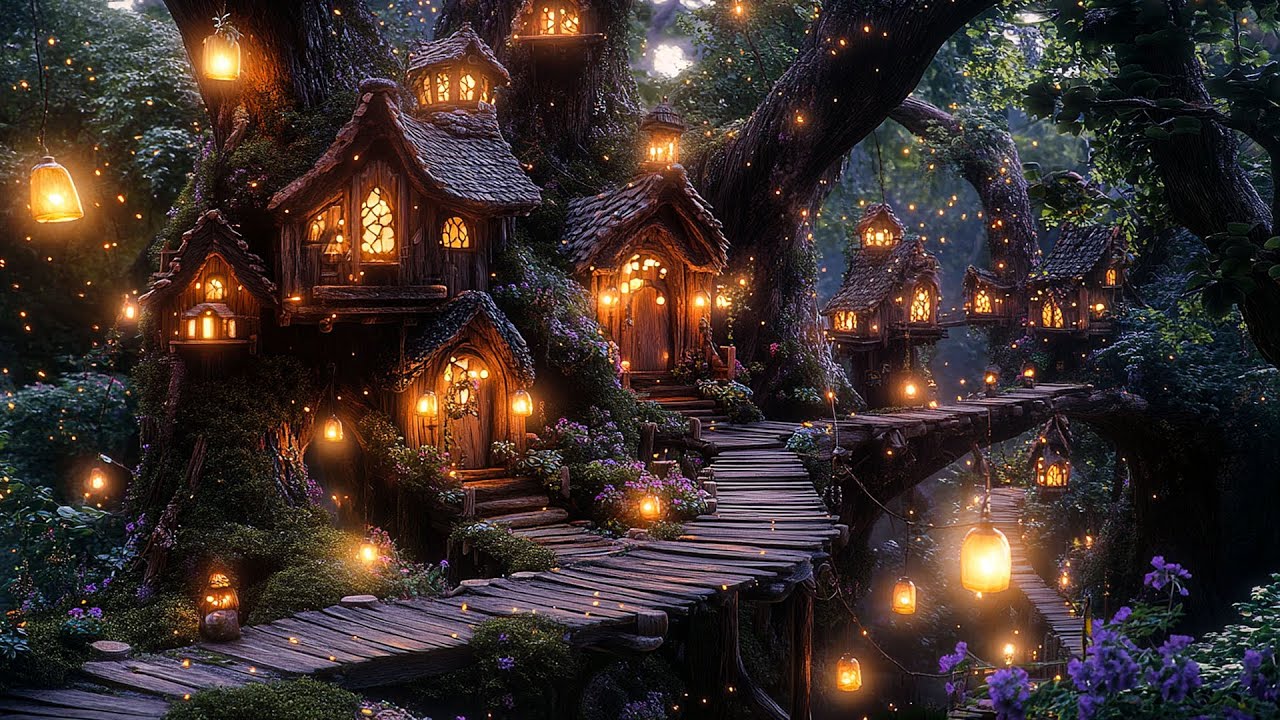Enchanting Fantasy Forest Music | Mystical Nature Sounds & Flute ...