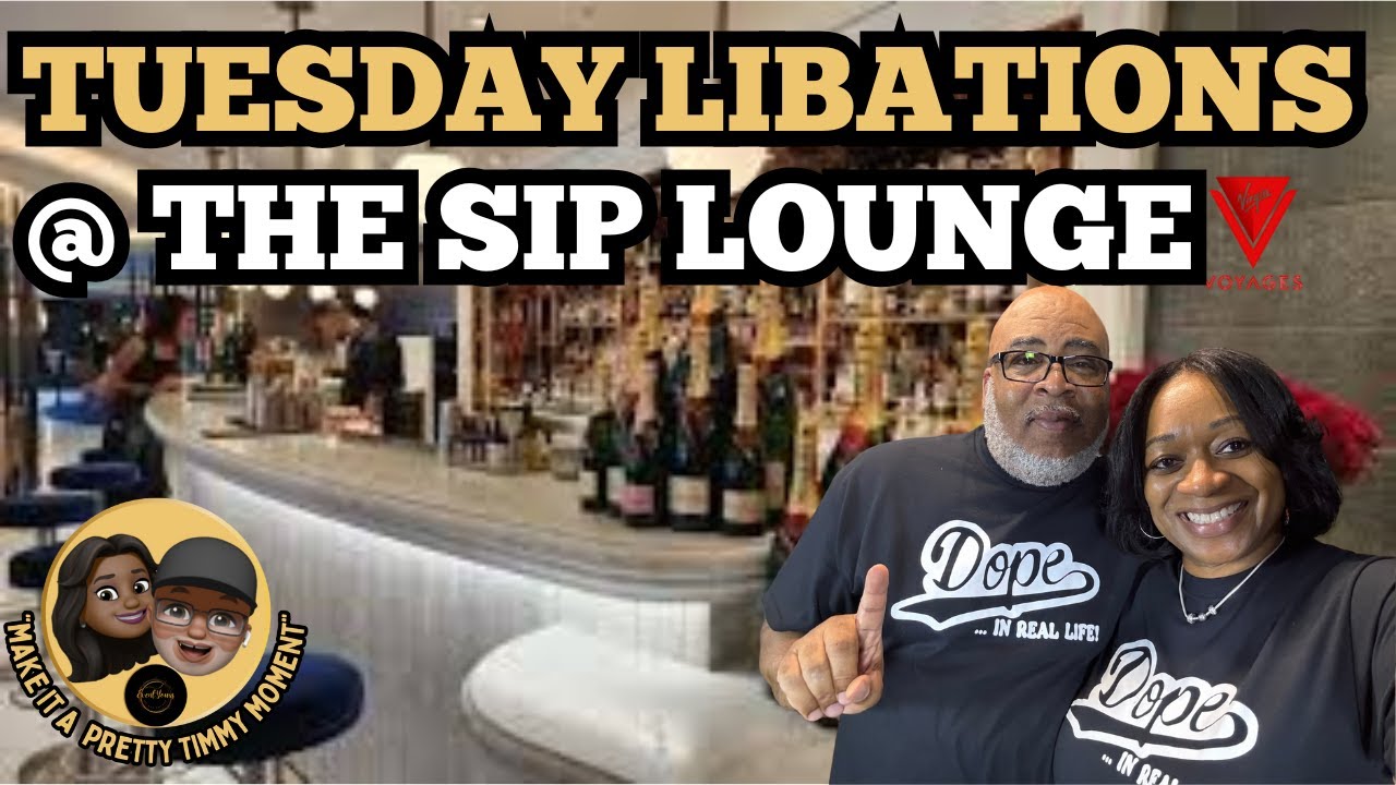 Cocktails at the Virgin Voyages Sip Lounge | Tuesday Libations - YouTube