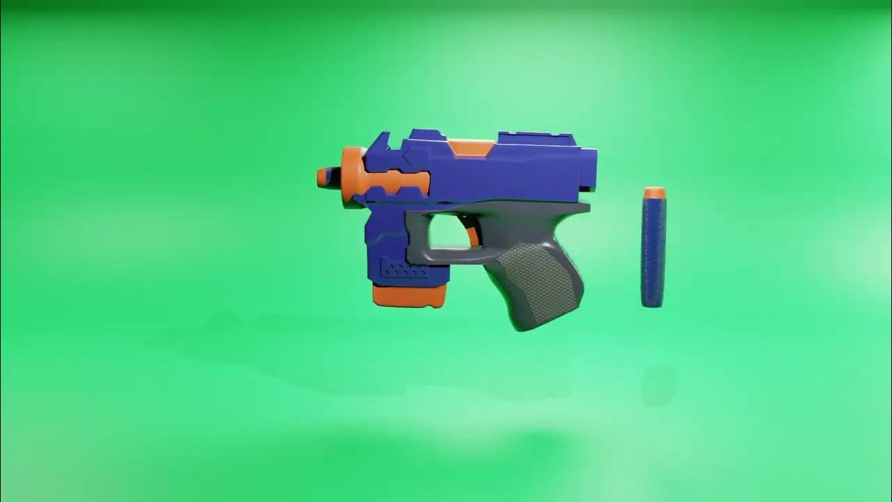 nerf gun made in Blender - YouTube