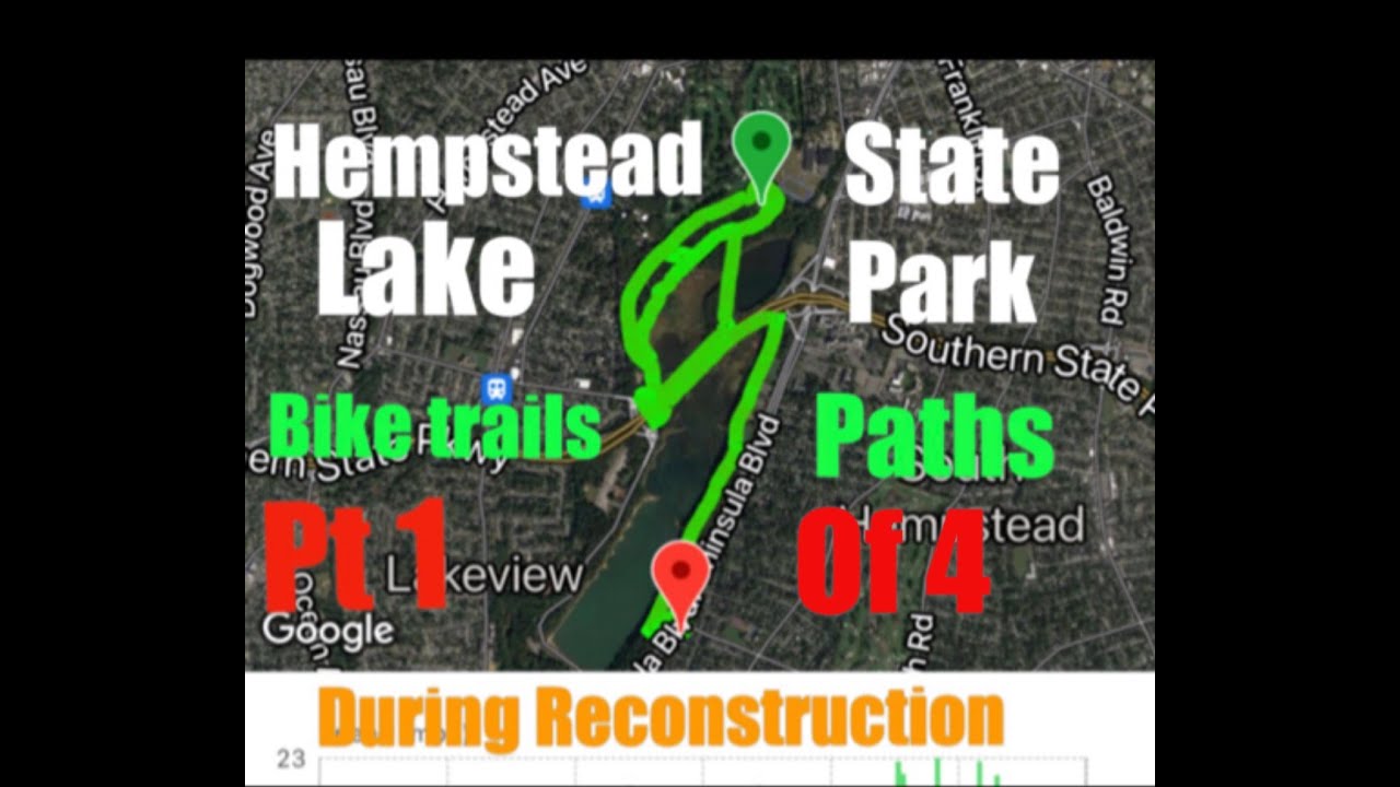 Hempstead lake bike path trails 1 of 4! - YouTube
