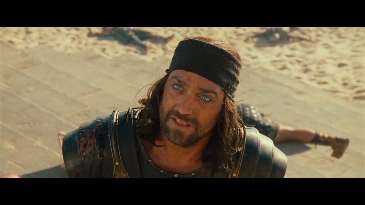 TROY MOVIE..... #GREEK CONQUERING TROY BEACH# BRAVE WAR SCENE# BRAD ...