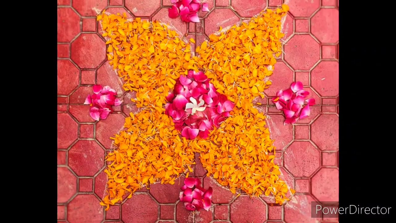 Pookkalam day 4||Visakham||Simple pookkalam design - YouTube