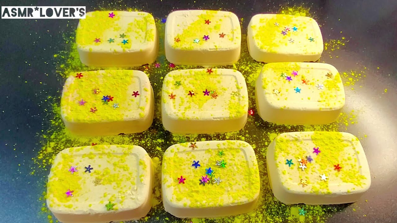 ASMR:Baking Soda Blocks || Yellow || Need Your Support For Completing ...
