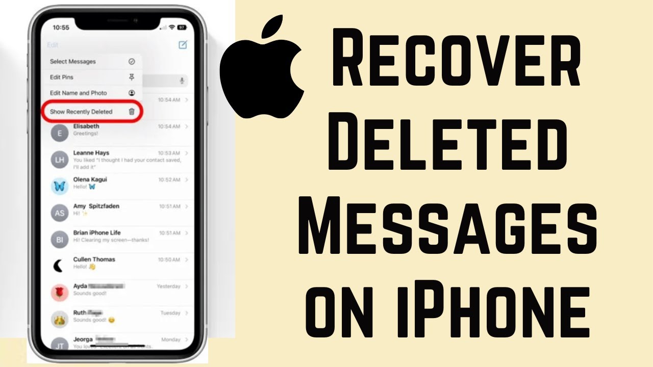 How to Recover Deleted Text Messages on iPhone - YouTube