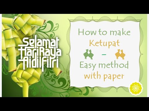 How to make Ketupat - Easy method with paper - YouTube