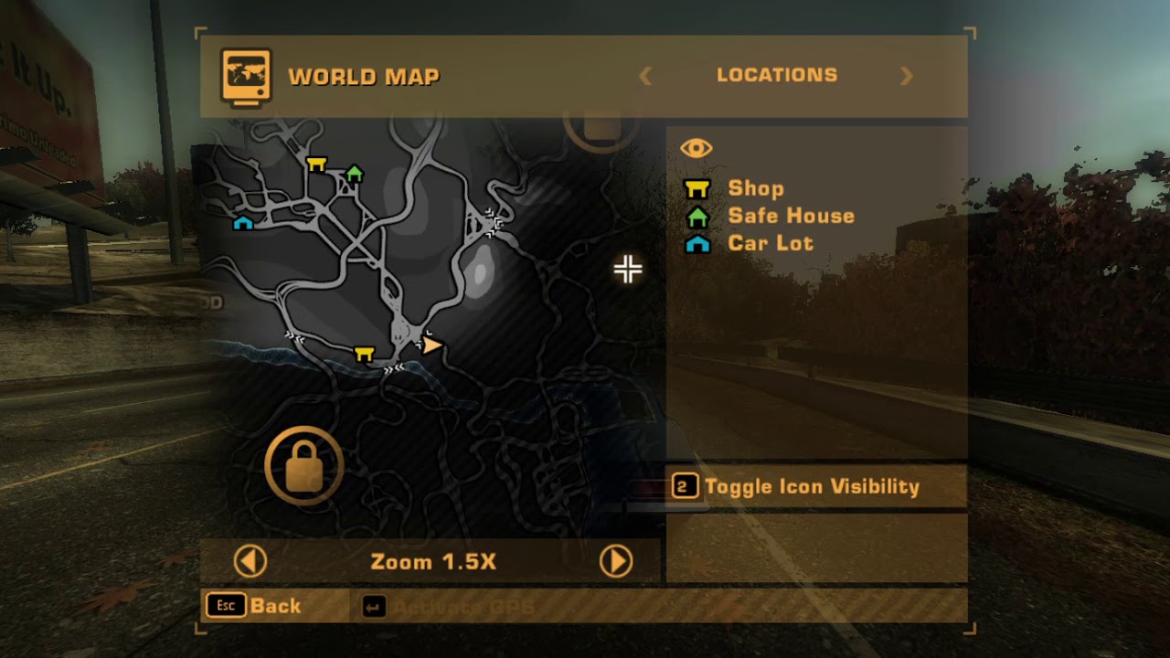 How to access locked areas in NFS MW 2005 at the beginning of the ...