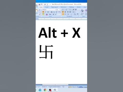 Use of shortcut key and insert Swastik Symbol in MS Word ? - YouTube