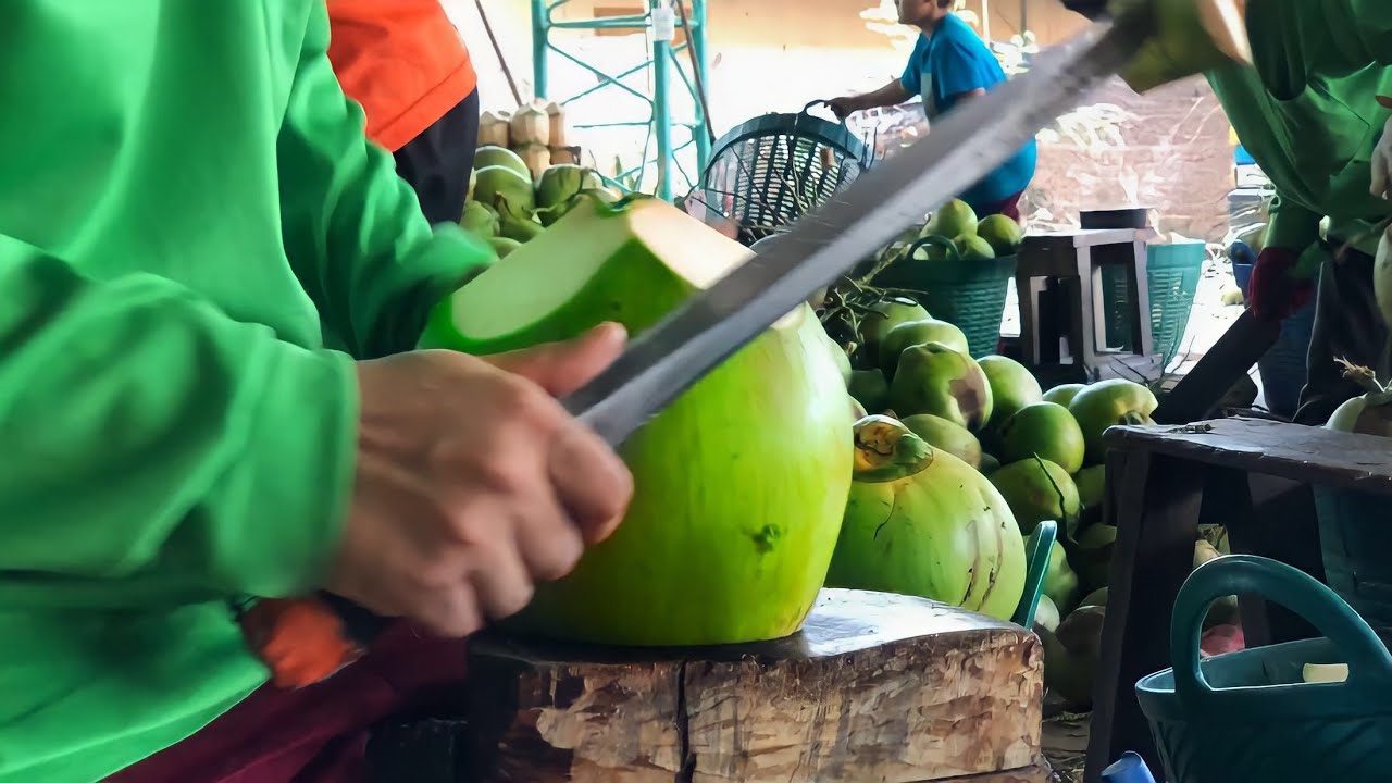 AMAZING COCONUT CUTTING/MILLION TONNES per night/family business in ...