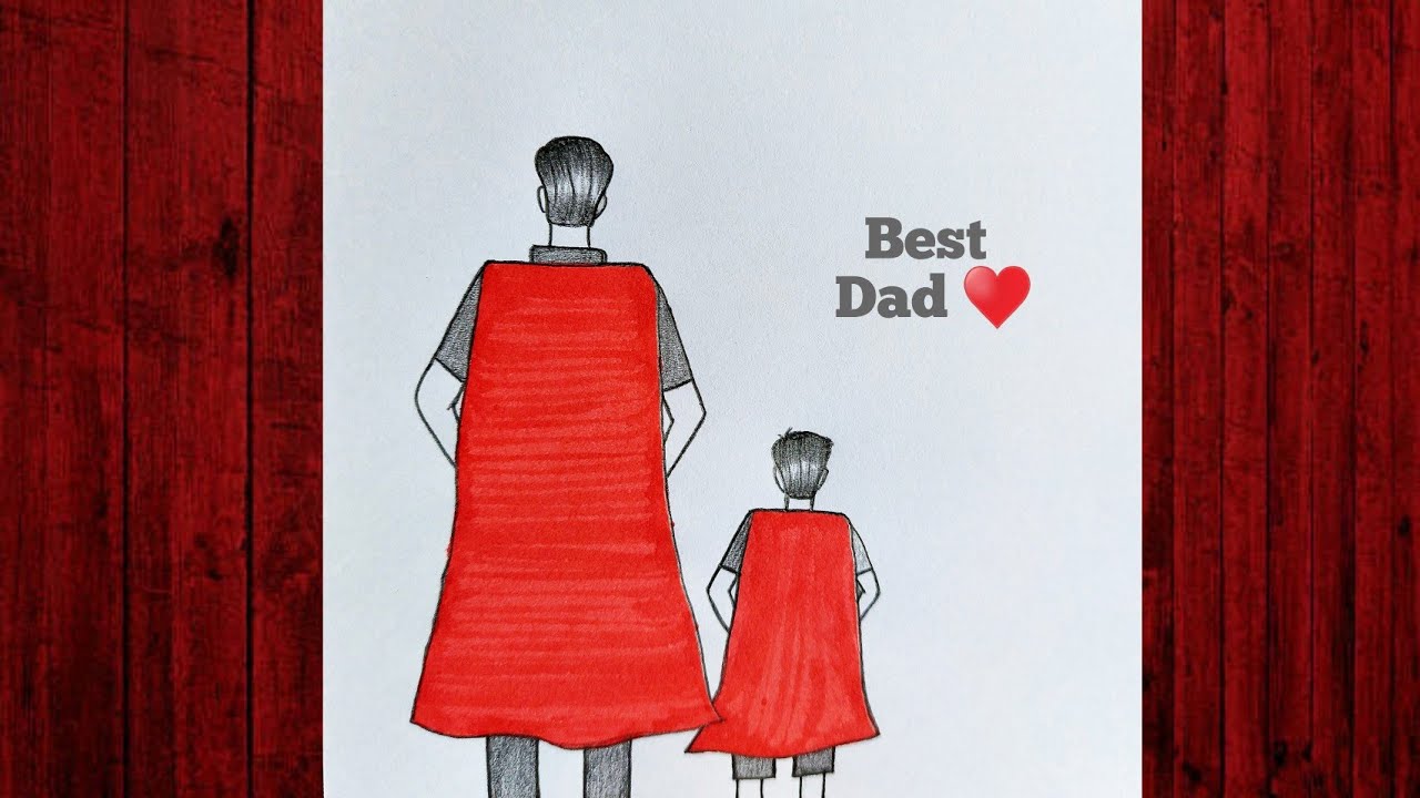 How to draw Father's Day drawing / Father drawing / Easy drawing - YouTube