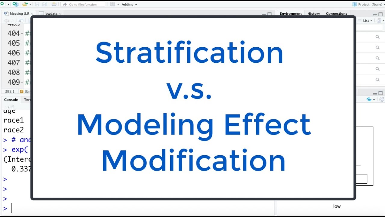 8.4 Effect Modification: Stratifying vs. Modelling It With Interaction ...