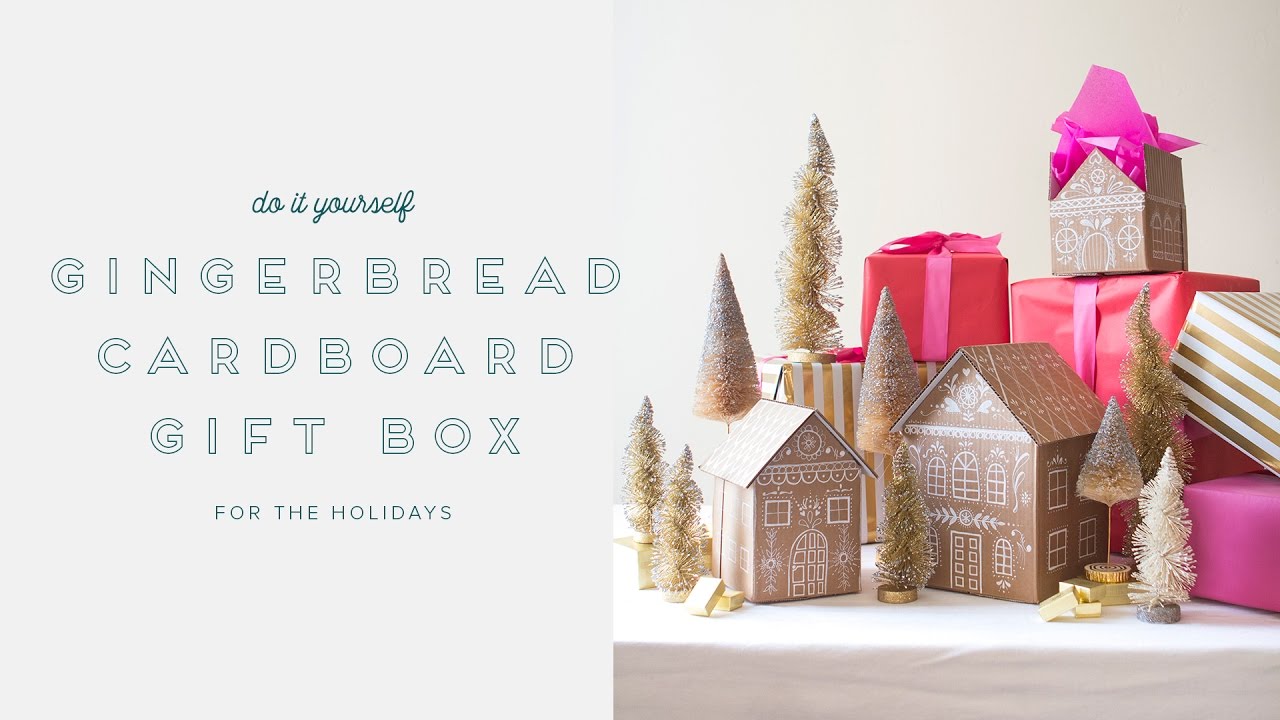 Gingerbread Gift Box tutorial - YouTube